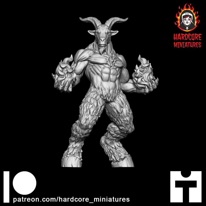 3D Printable Hell Lord Roaring by Hardcore Miniatures